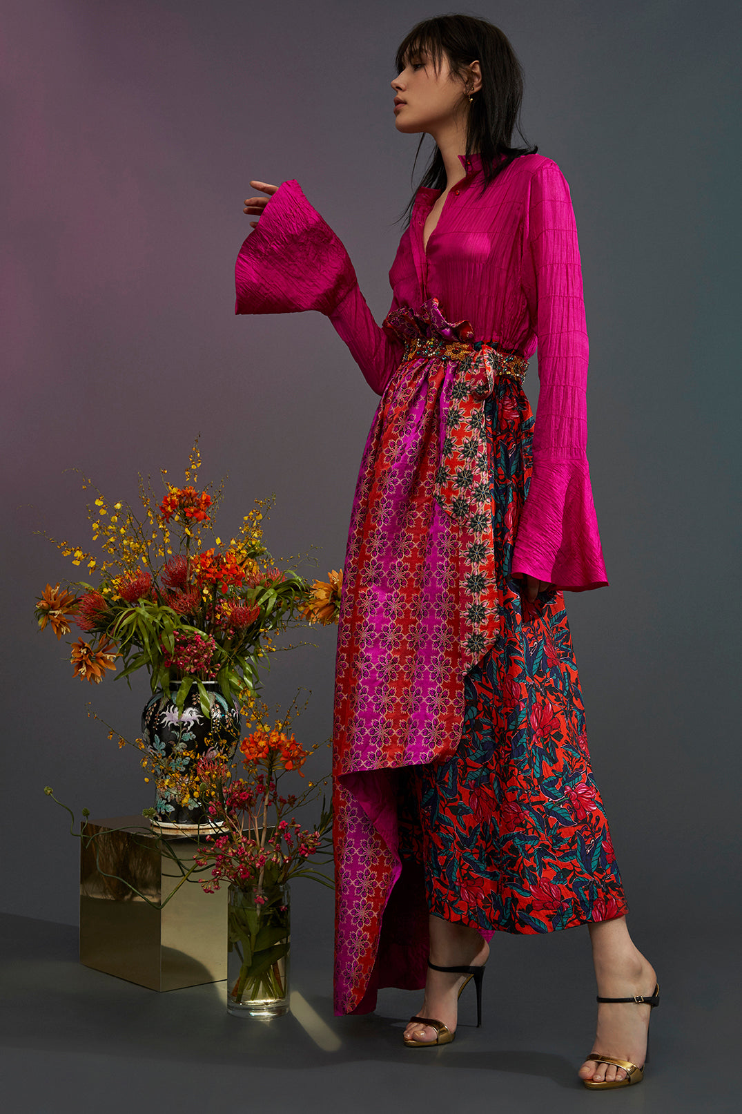 Ixora Silk Brocade Double Layer Dress – Roopa Pemmaraju